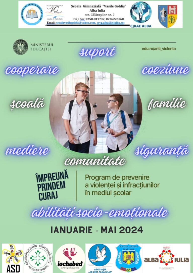 Proiecte educaţionale – Scoala Gimnaziala "Vasile Goldis" Alba Iulia